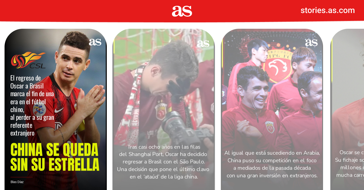 Oscar, la última estrella en China, se marcha tras ganar más de 175 millones de euros